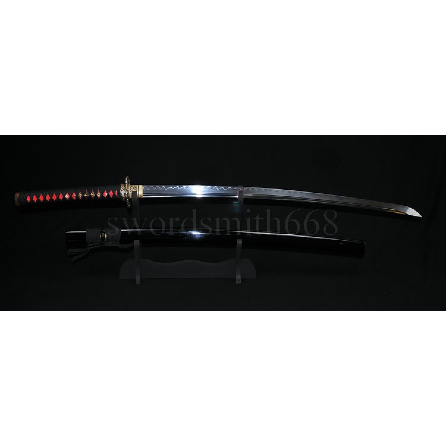 Japanese Samurai Dragon Sword KATANA Unokubi-Zukuri Full Tang Clay ...