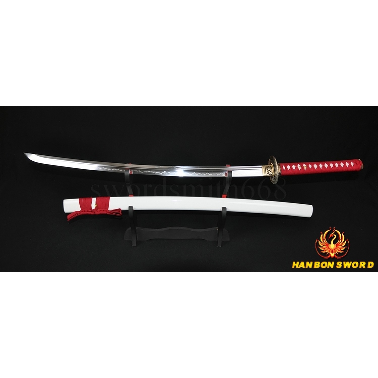 Japanese Samurai Sword KATANA Unokubi-Zukuri Full Tang Clay tempered Blade