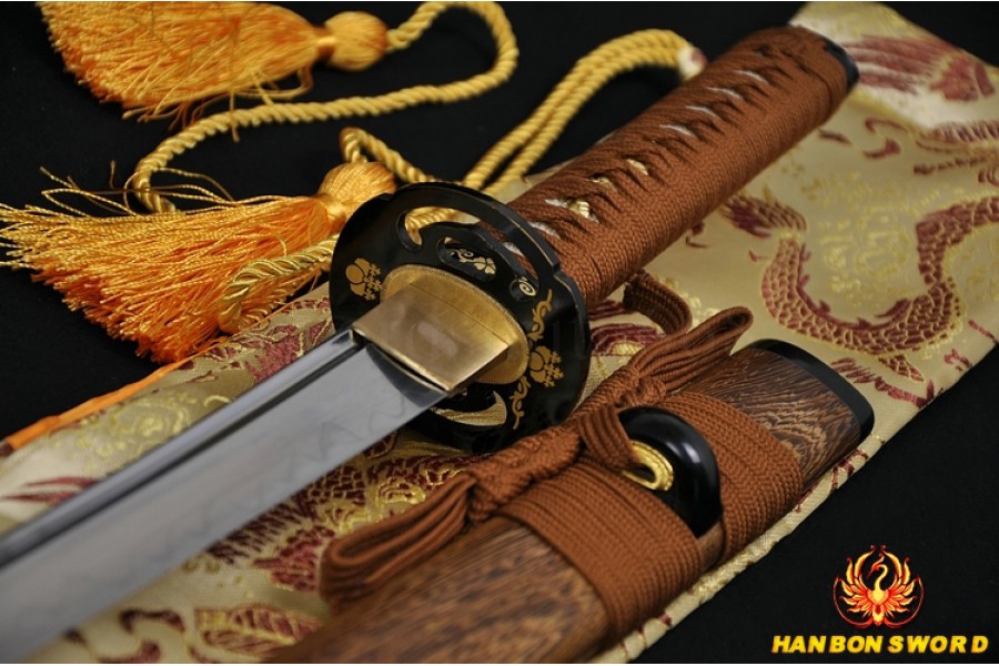 Japanese Samurai Sword Wakizashi Unokubi-Zukuri Full Tang Clay tempered ...