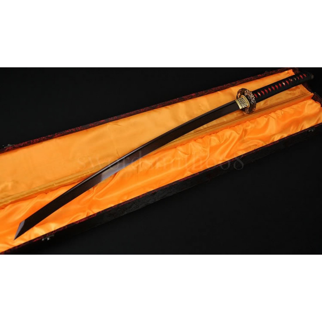 SAKABATO (REVERSE-EDGED SWORD) Damascus Steel Oil Quenched Full Tang ...