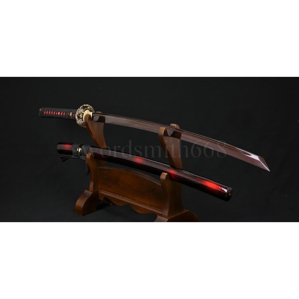 SAKABATO (REVERSE-EDGED SWORD) Damascus Steel Oil Quenched Full Tang ...