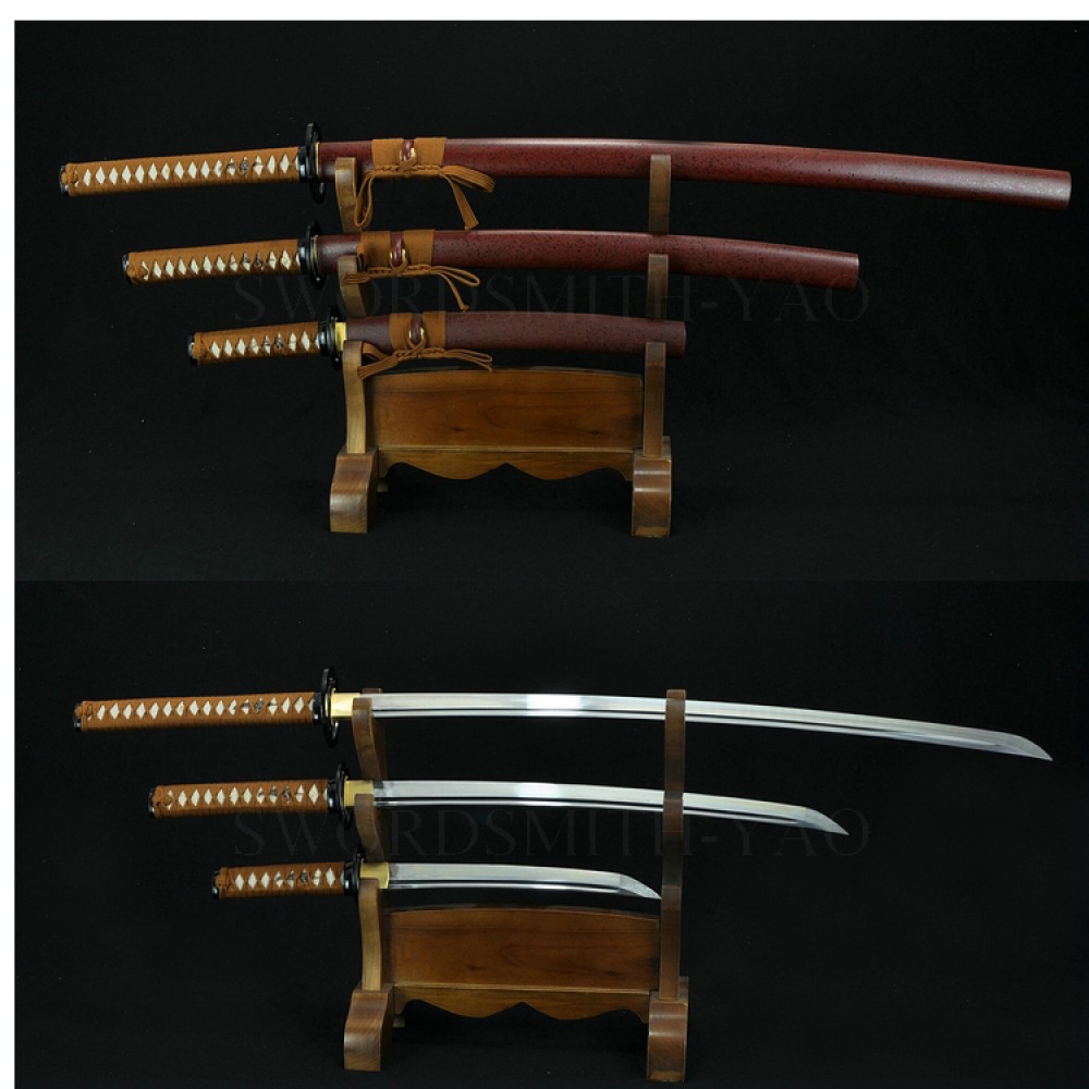 High Quality Japanese Sword Set featuring Katana, Wakizashi and Tanto ...