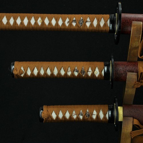Japanese Sword Set katana, wakziashi, tanto, hanbon forge