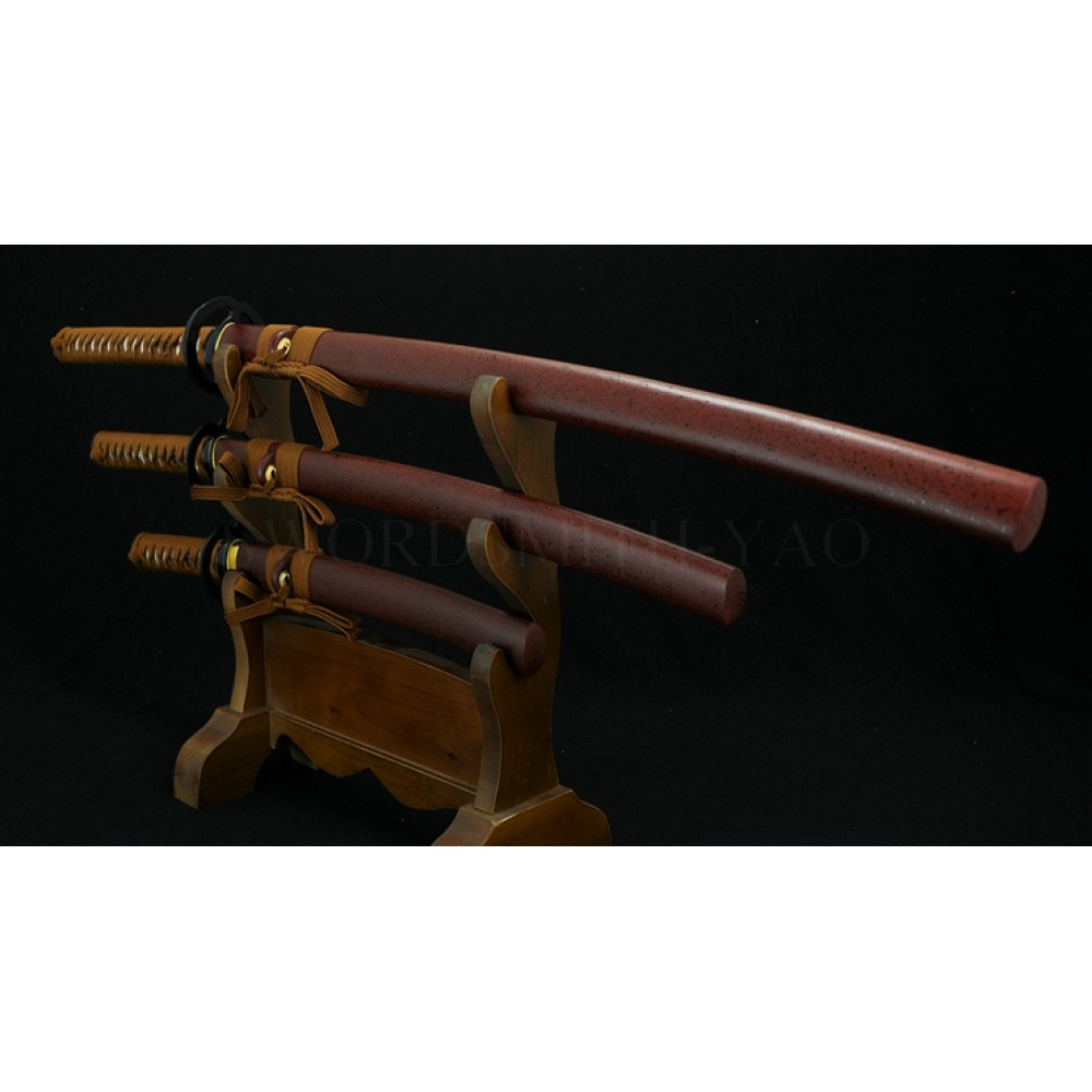 High Quality Japanese Sword Set featuring Katana, Wakizashi and Tanto ...