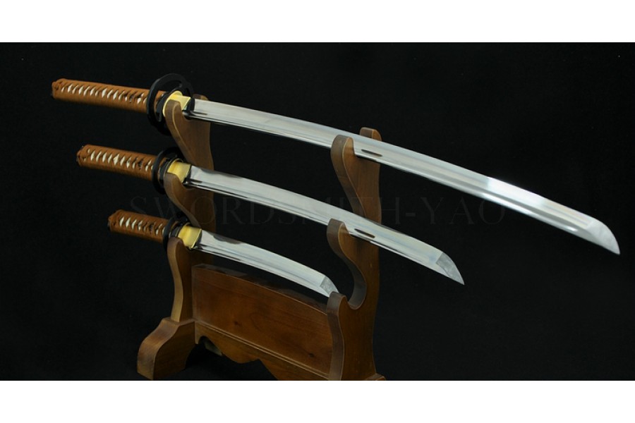 High Quality Japanese Sword Set (KATANA+WAKIZASHI+TANTO) High Caron ...