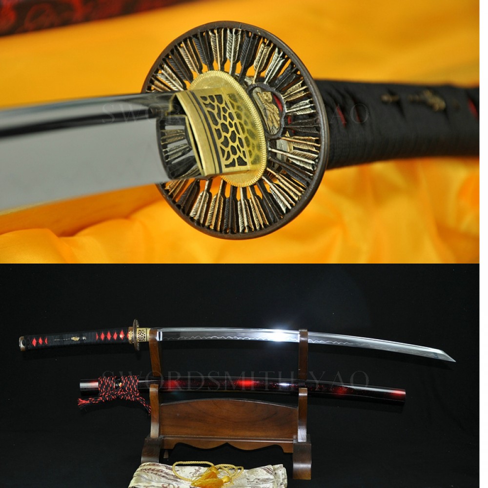 TRADITIONAL HAND FORGED JAPANESE SAMURAI SWORD SAKABATO (REVERSE-EDGED ...