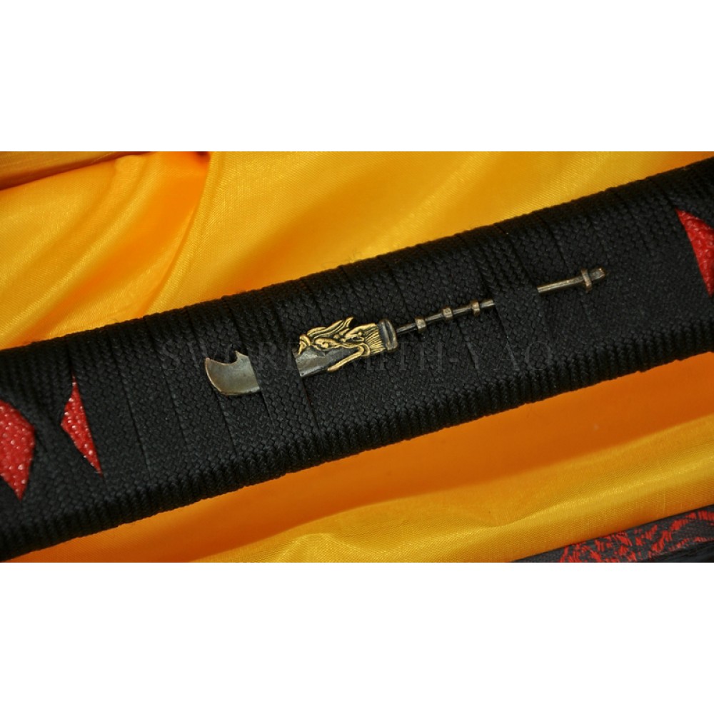 TRADITIONAL HAND FORGED JAPANESE SAMURAI SWORD SAKABATO (REVERSE-EDGED ...