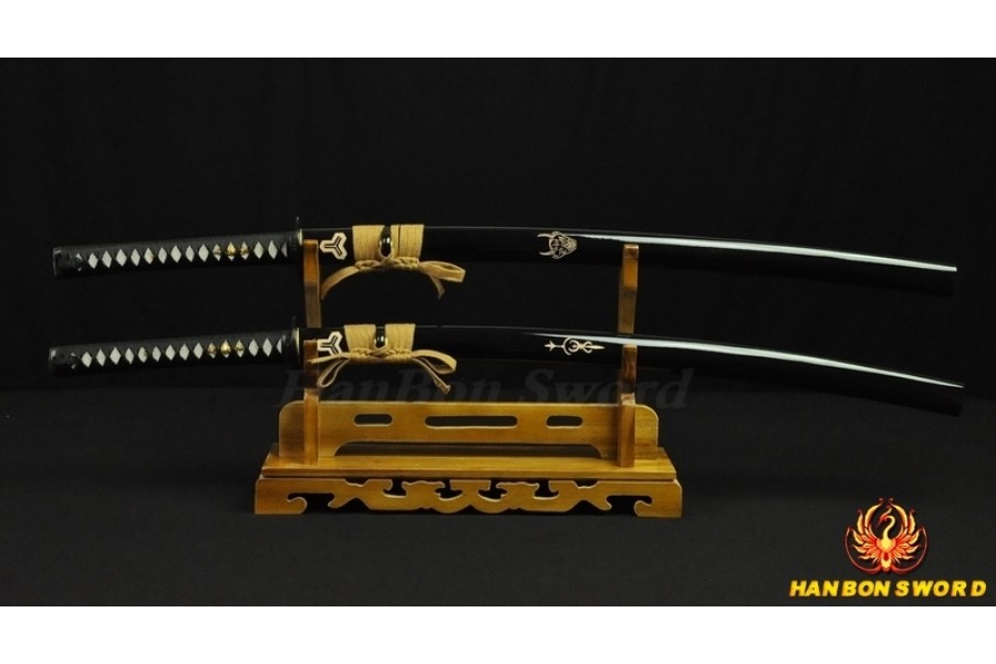 Kill Bill Sword Set Billbride Swords Damascus Steel Clay Tempered Blade