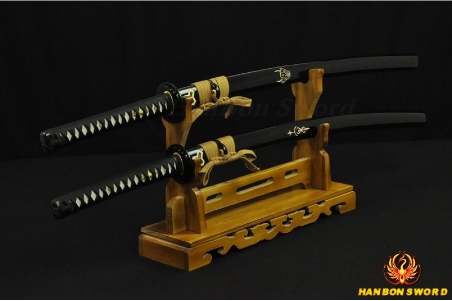 Kill Bill Sword Set (BILL+BRIDE SWORDS) Damascus steel clay tempered blade