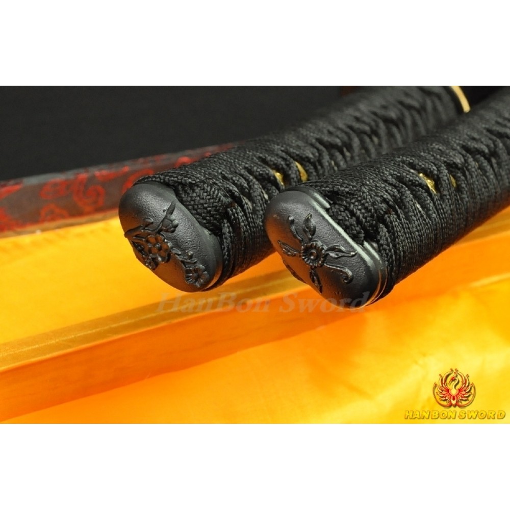 Kill Bill Sword Set (BILL+BRIDE SWORDS) Damascus steel clay tempered blade