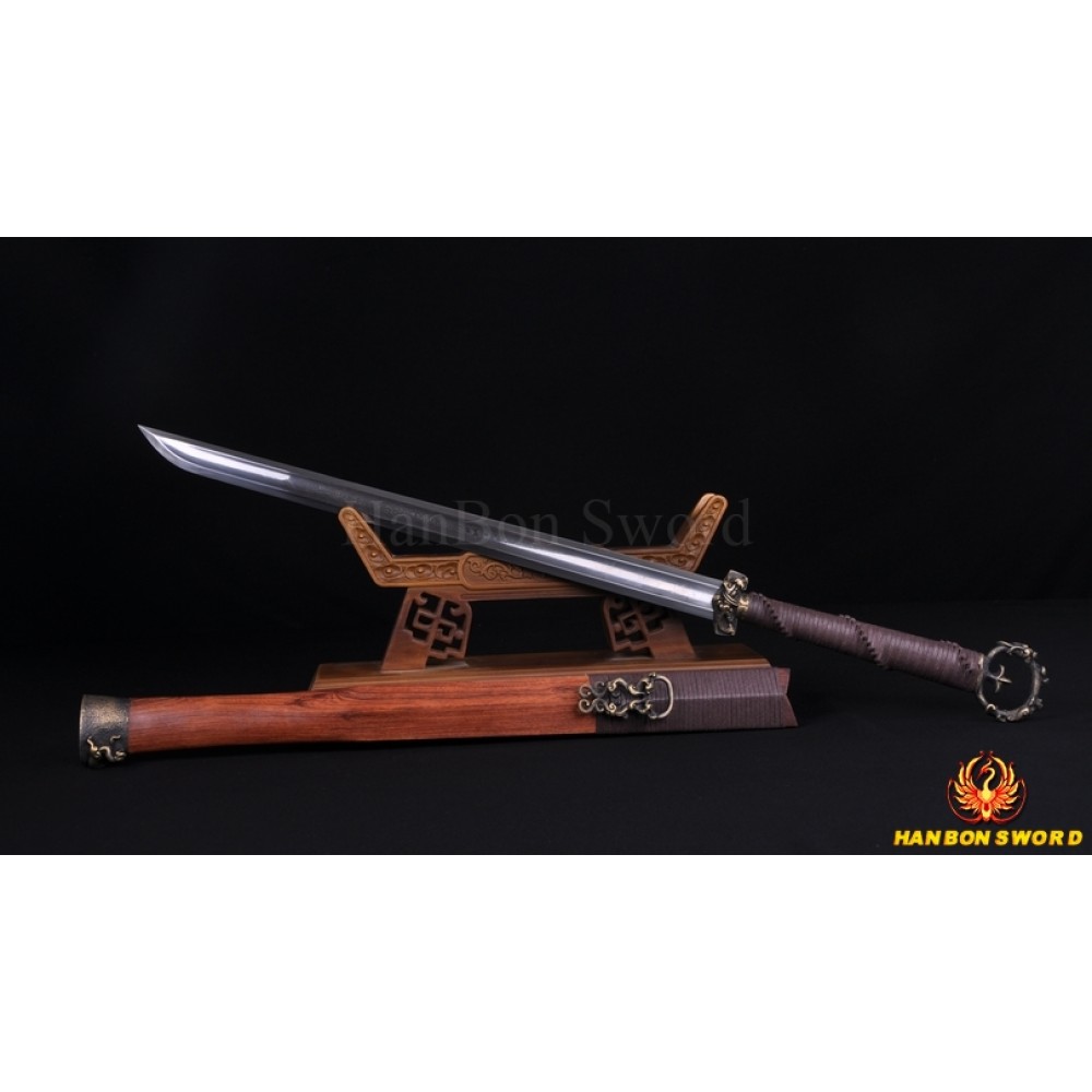 Chinese Huan Shou Dao Sword - Hand-Forged, Ring Pommel | HanBon Forge