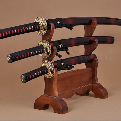Japanese Sword Set katana, wakziashi, tanto, hanbon forge