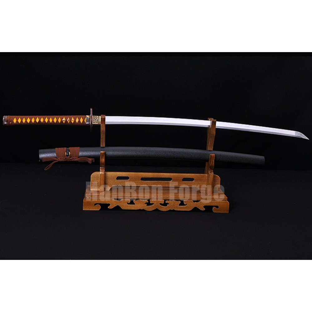 Japanese Katana - Handmade Samurai Sword with Folded Pattern Steel ...