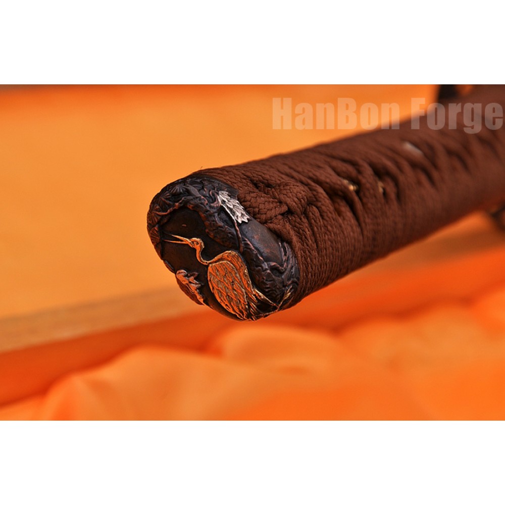 Japanese Katana - Handmade Samurai Sword with Folded Pattern Steel ...