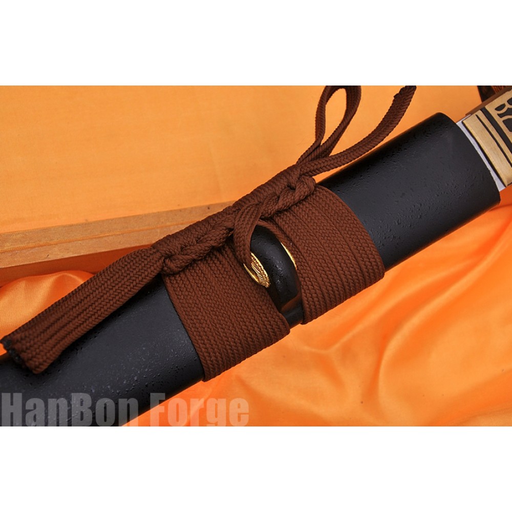 Japanese Katana - Handmade Samurai Sword with Folded Pattern Steel ...