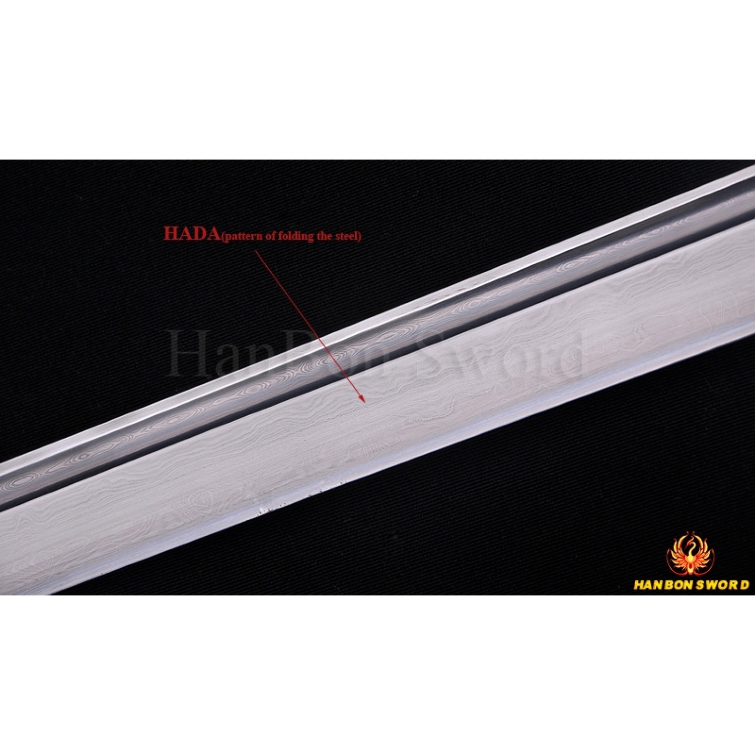 Handmade Ninjato Sword with Damascus Steel Full Tang Blade | Hanbon Forge