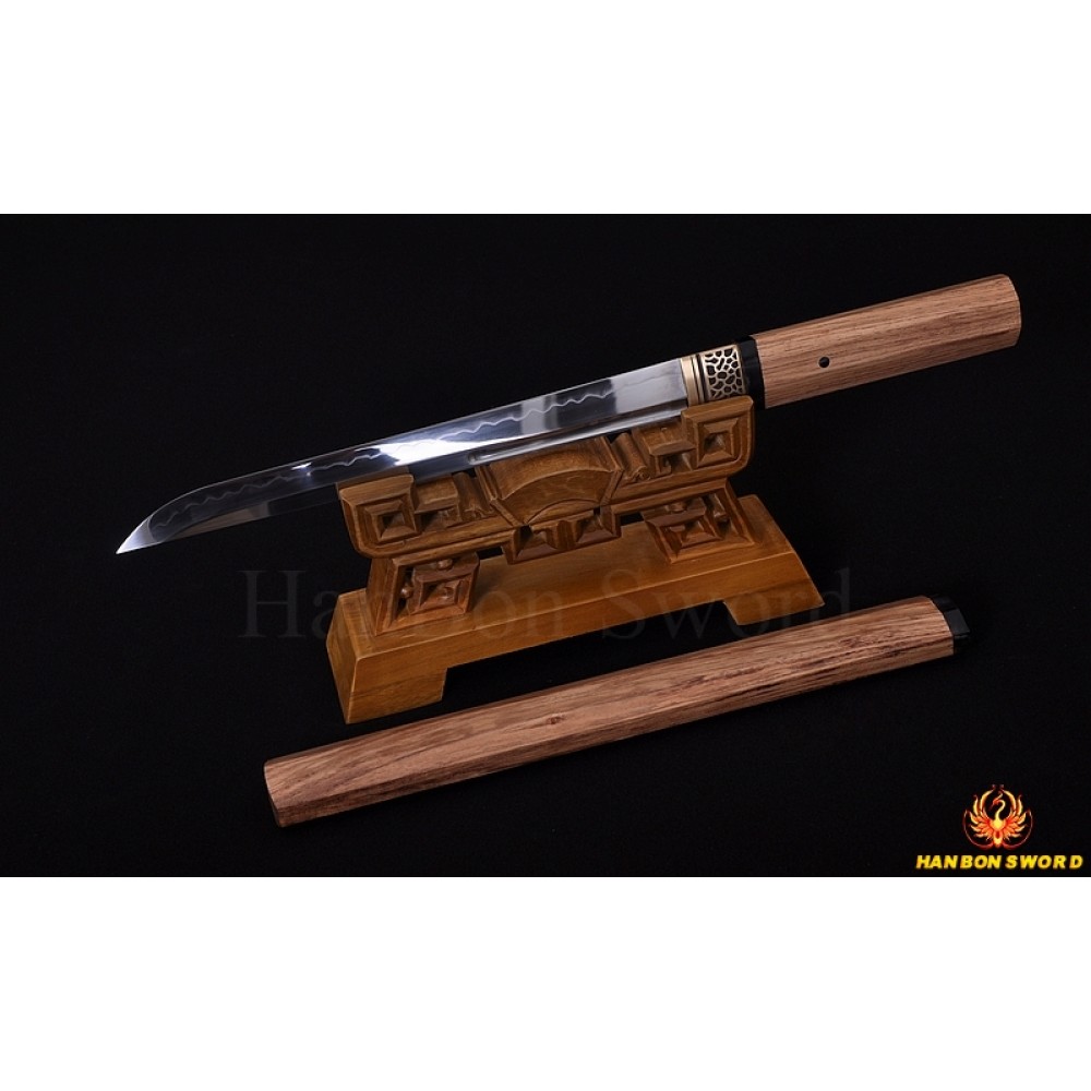 Handmade Japanese Tanto Sword | Clay Tempered 1095 Steel | Full Tang ...