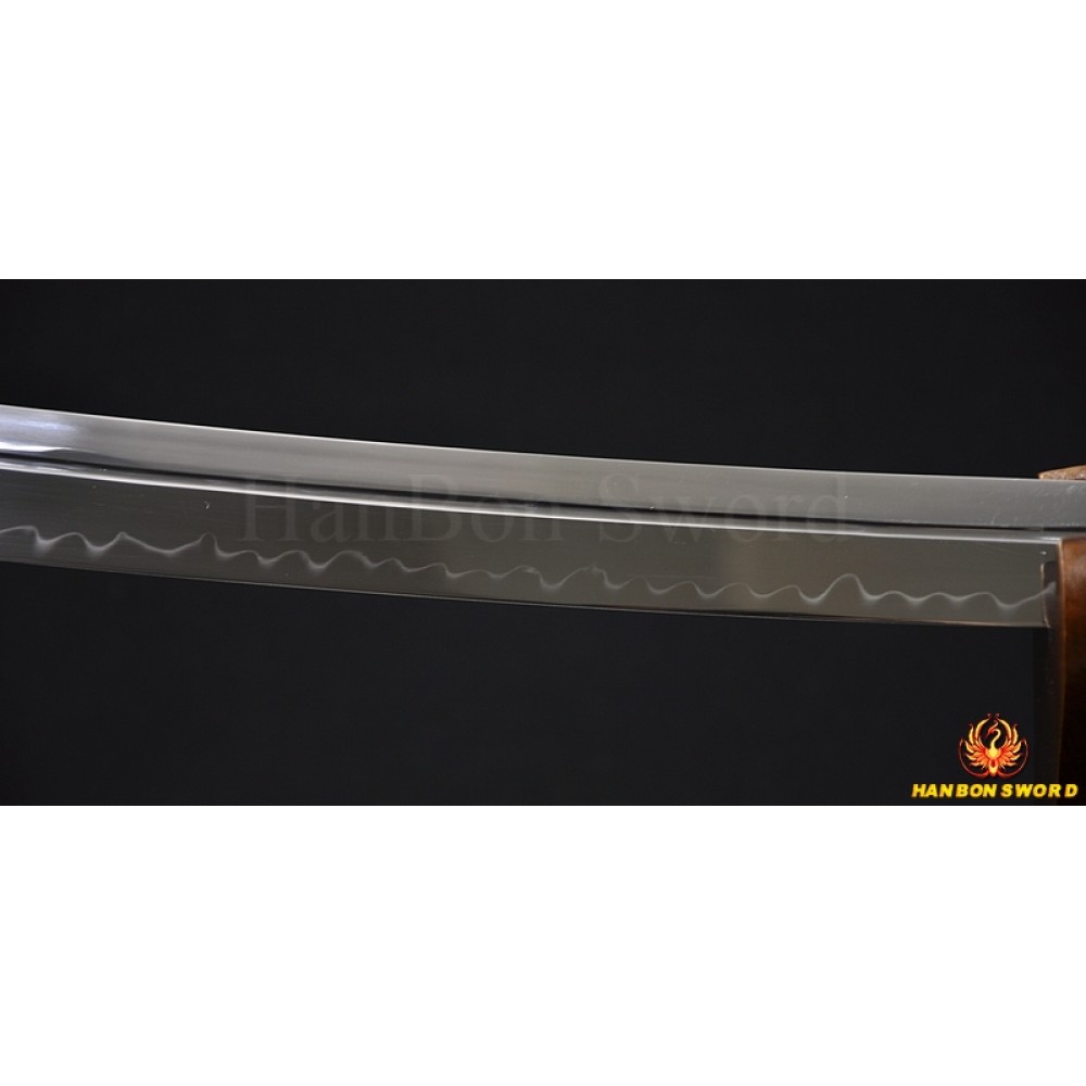 45" Traditional Hand Forged Japanese Samurai Naginata Sword Clay ...