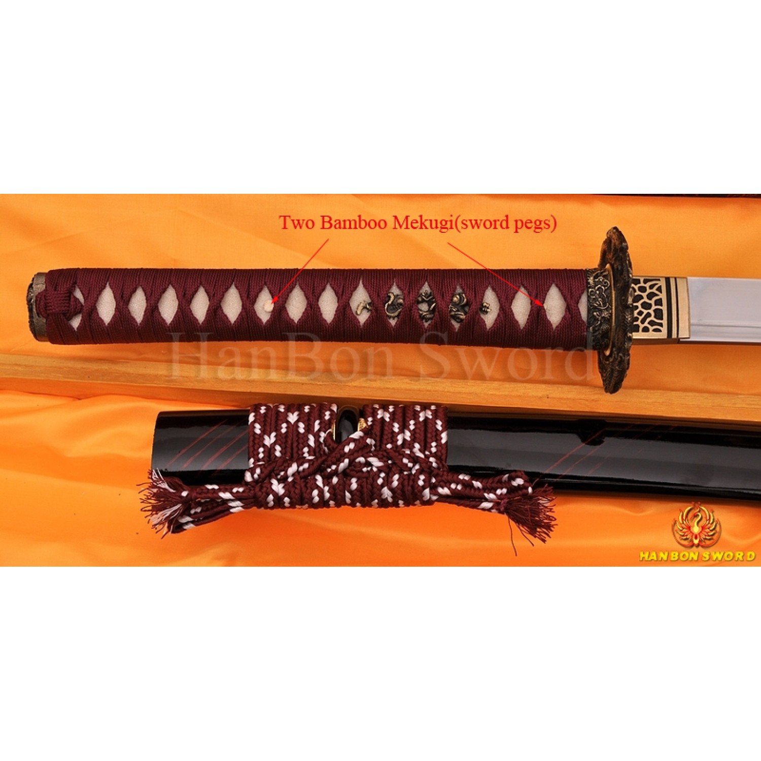 Fully Hand Forged Damascus Steel Clay Tempered Blade Flying Dragon ...
