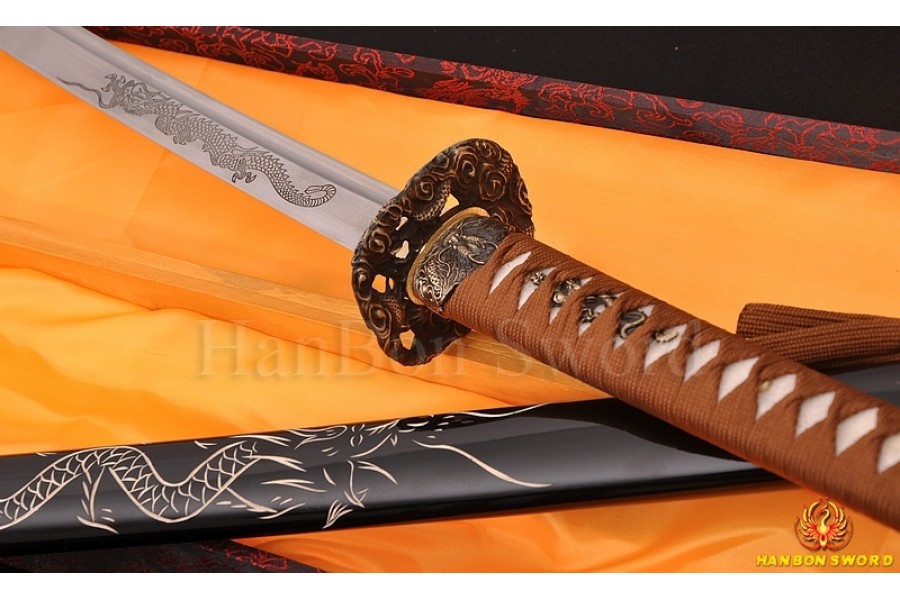Hand Forge KATANA SWORD Dragon Katana Japanese Samurai Sword