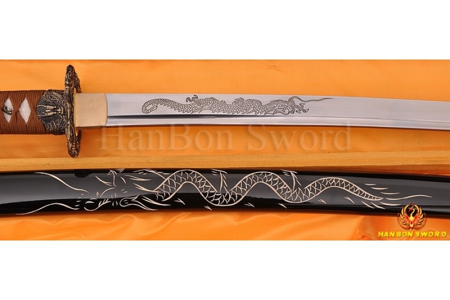 Hand Forge KATANA SWORD Dragon Katana Japanese Samurai Sword