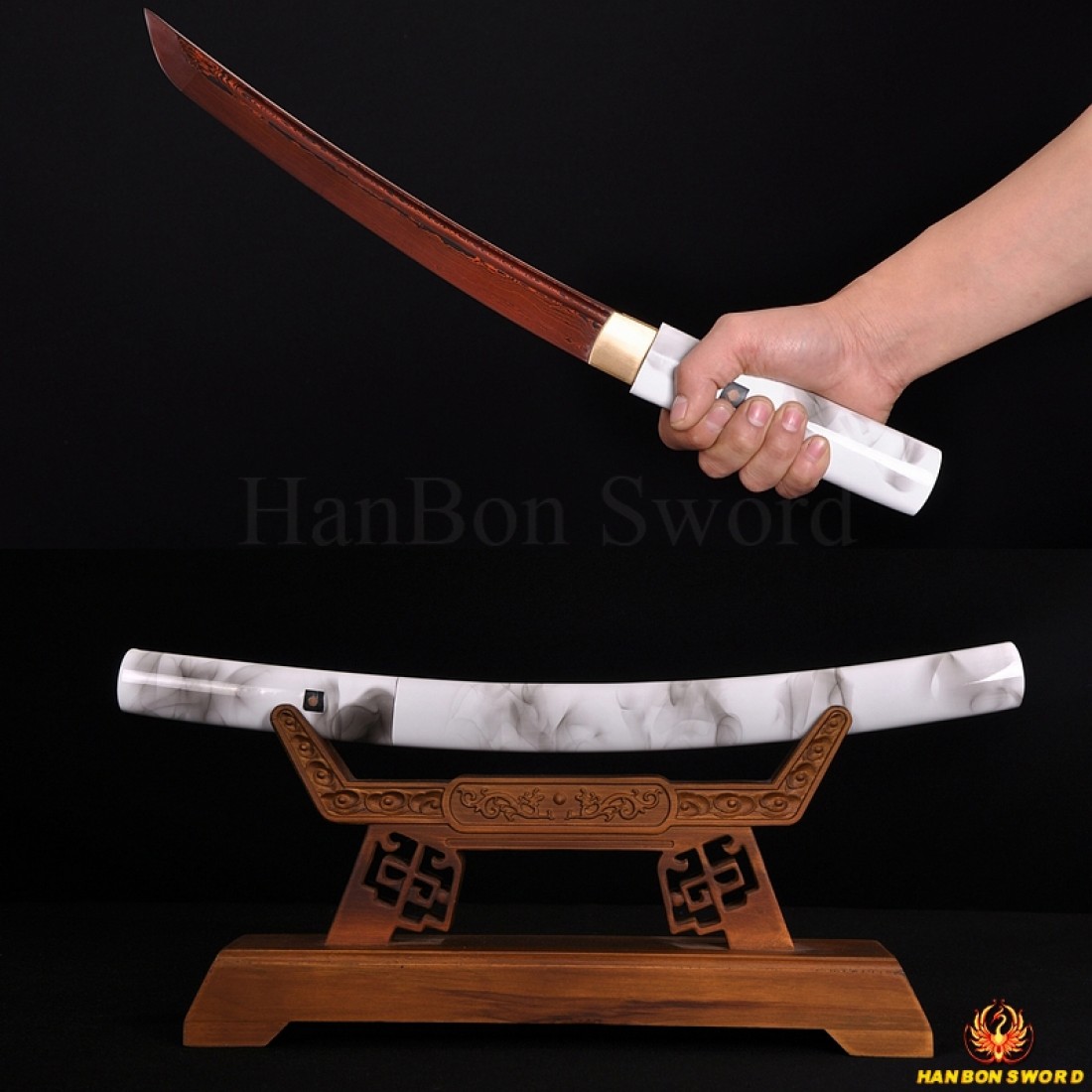 Japanese Tanto Knife | Hand-Forged Damascus Steel Blade - HanBon Forge