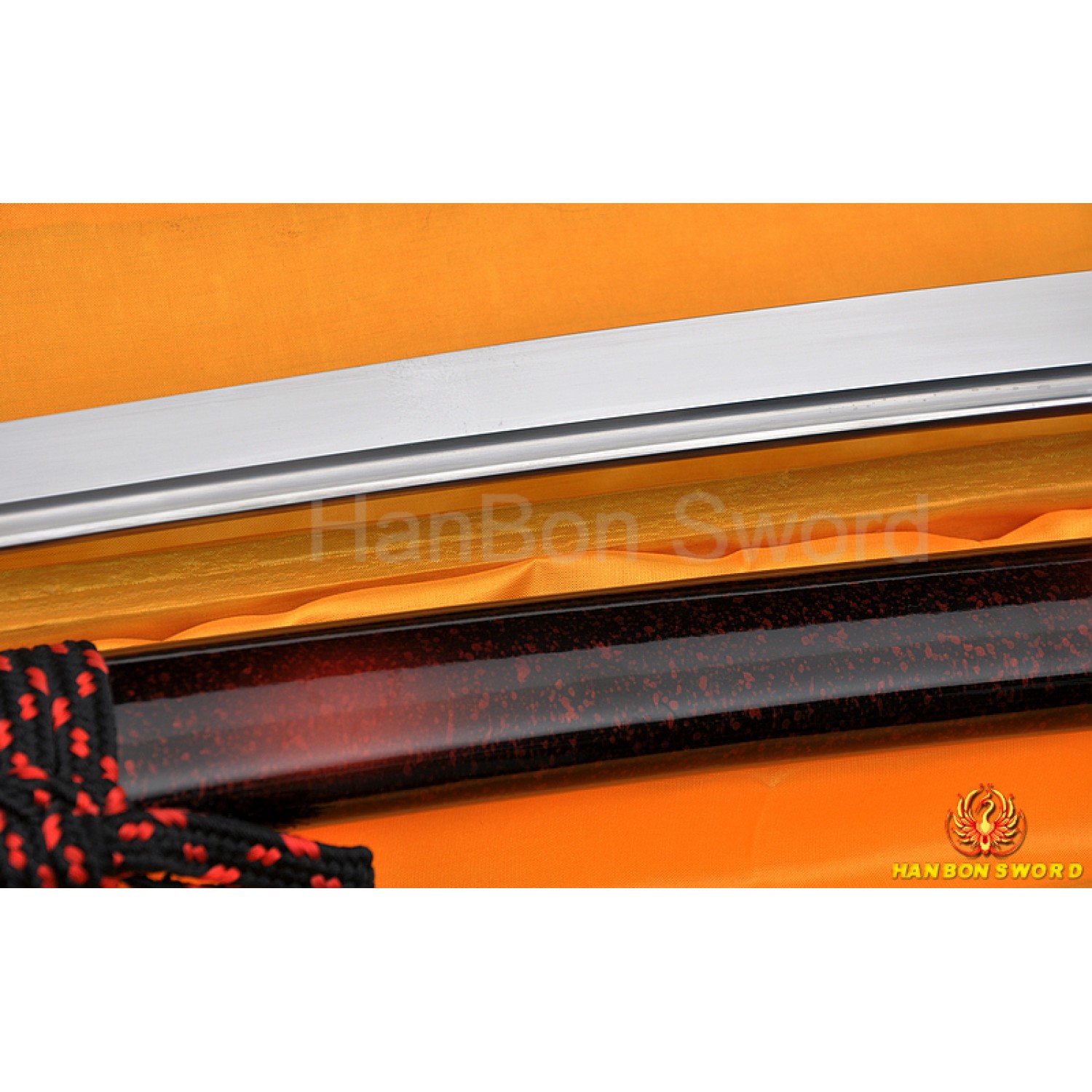 Leathe ITO Dragon Musashi TSUBA Full Tang Blade Oil Quenched JAPANESE ...