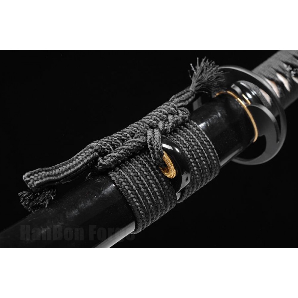 KATANA Japanese Samurai Sword T10 Steel Clay Tempered HIRA-ZUKURI Blade ...