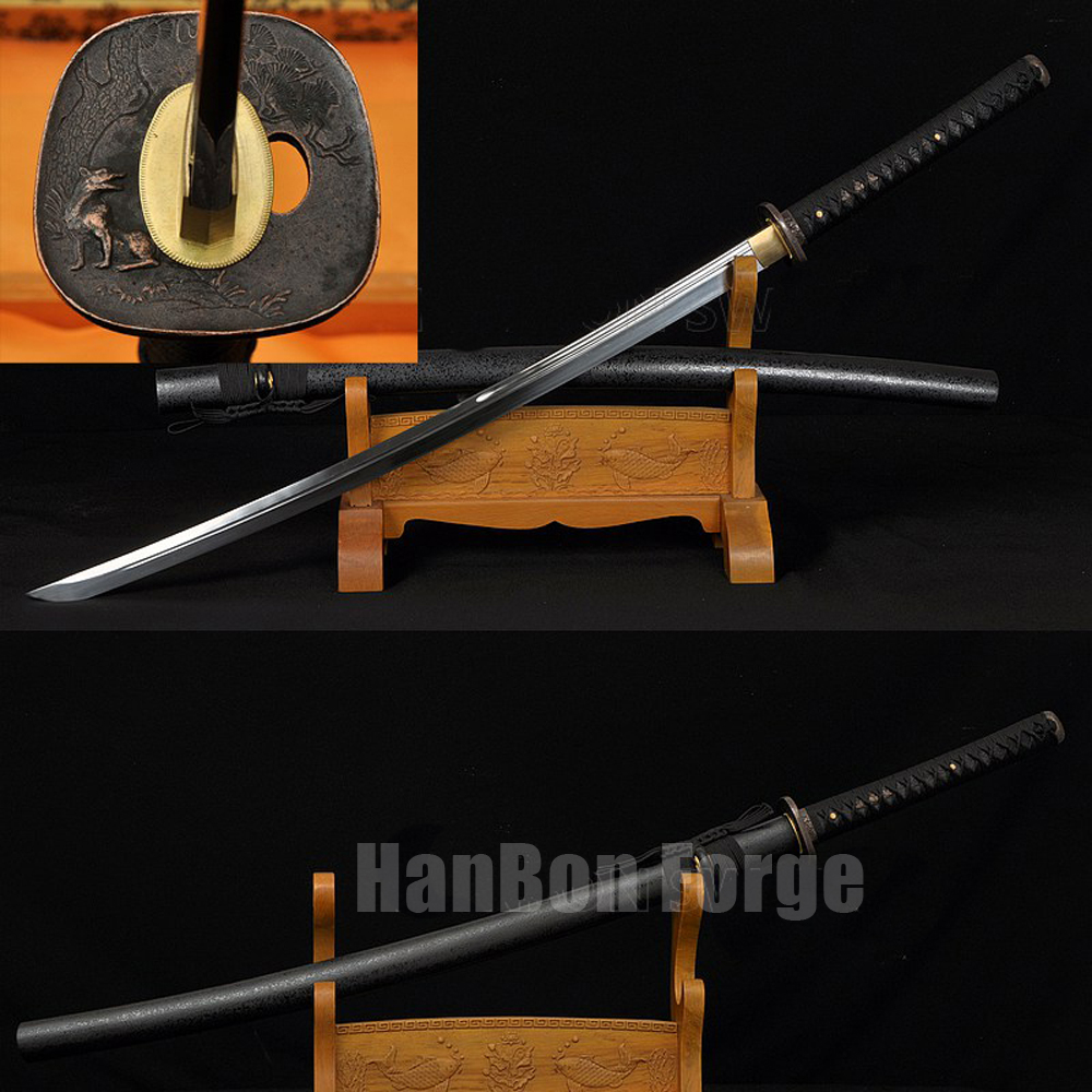 Japanese Katana Sword Handmade 1095 High Carbon Steel Unokubi Zukuri ...