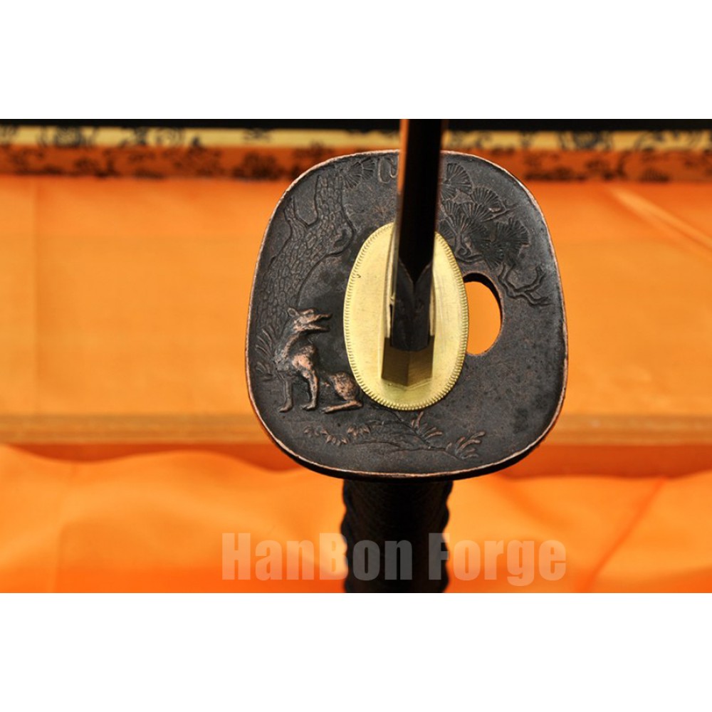 Japanese Katana Sword Handmade 1095 High Carbon Steel Unokubi Zukuri ...