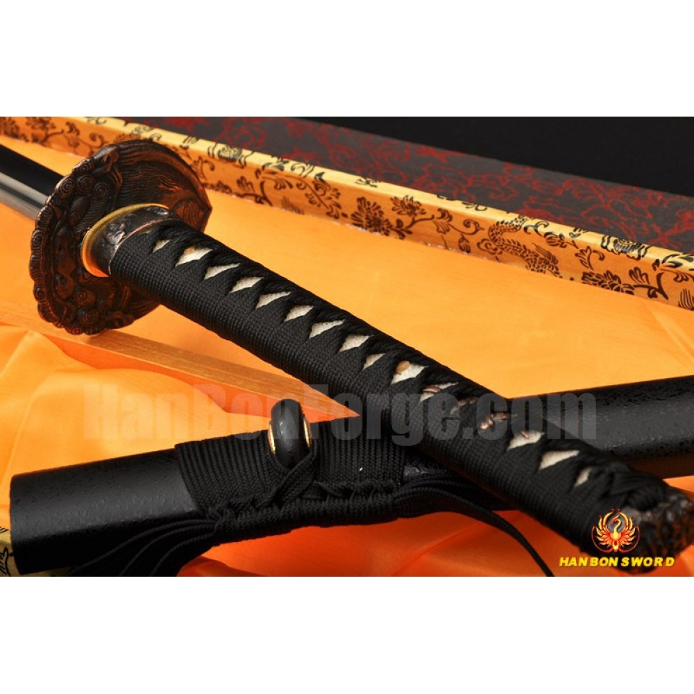 Japanese Samurai Katana Training Sword Iaido Sword Oil Quenched Full ...