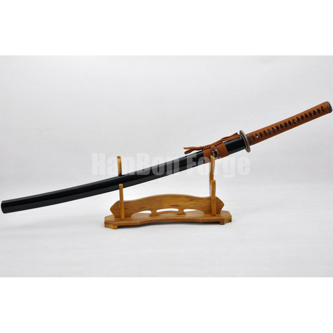 Japanese Katana Sword Handmade Full Tang 1060 Carbon Steel Black Blade ...