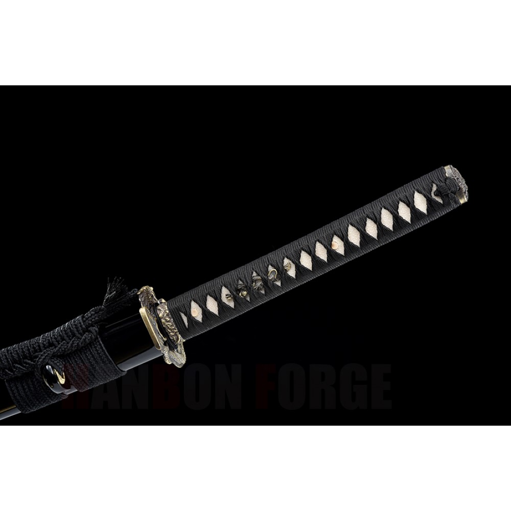 Serrated Blade Japanese Samurai Sword Handmade T10 Steel Blade
