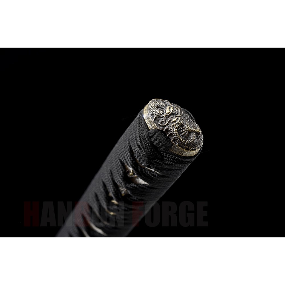 Serrated Blade Japanese Samurai Sword Handmade T10 Steel Blade