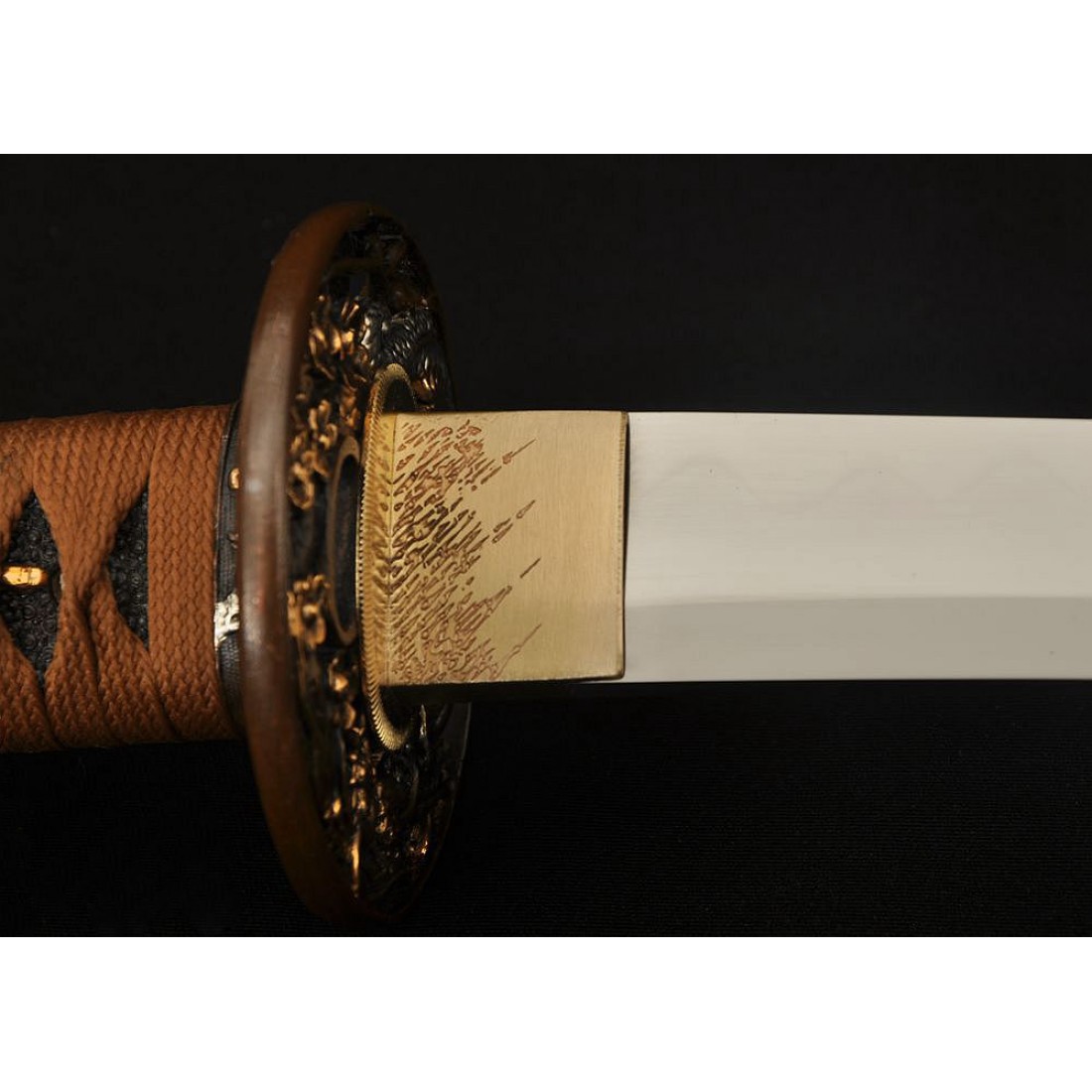 Clay Tempered Tanto – 1095 Carbon Steel Samurai Dragon Knife