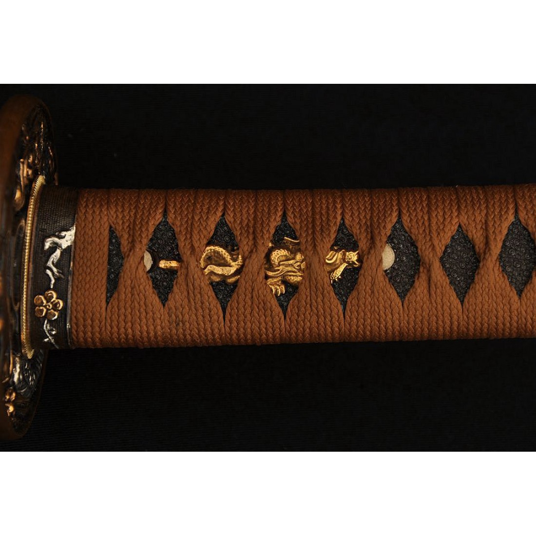 Clay Tempered Tanto – 1095 Carbon Steel Samurai Dragon Knife