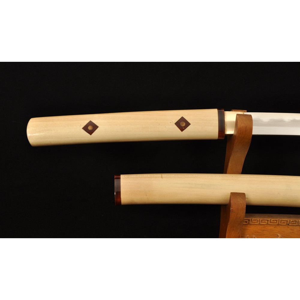 s Real Samurai Shirasaya Sword T10 Clay Tempered Steel With... 723 ...