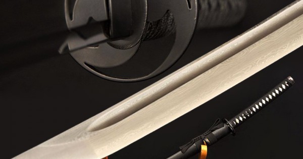Japanese Samurai Katana Sword Folded High Carbon Steel Full Tang Blade ...