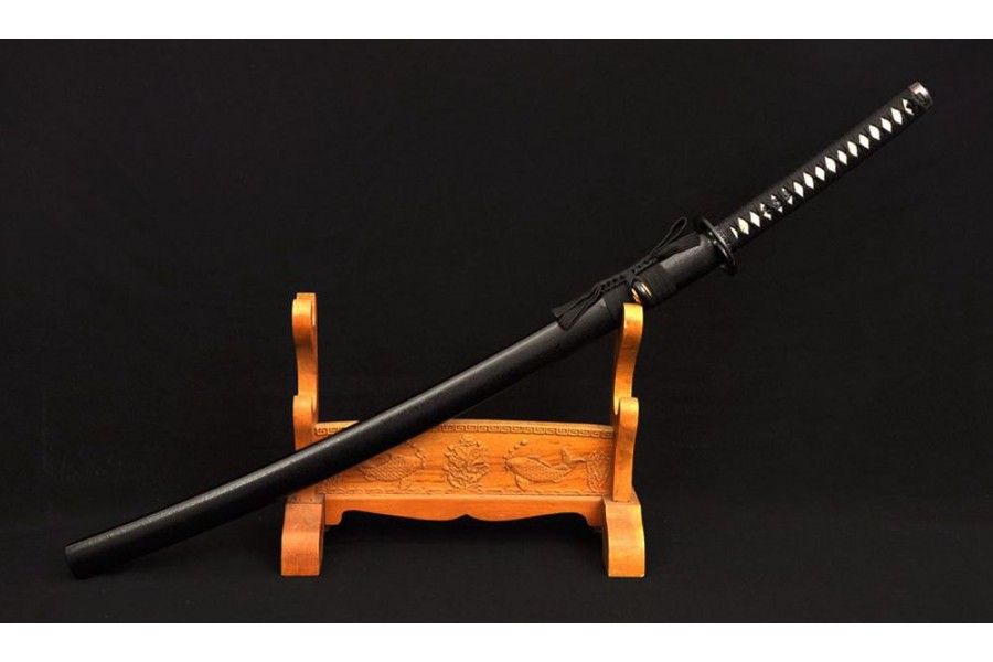 Japanese Samurai Katana Sword Folded High Carbon Steel Full Tang Blade ...