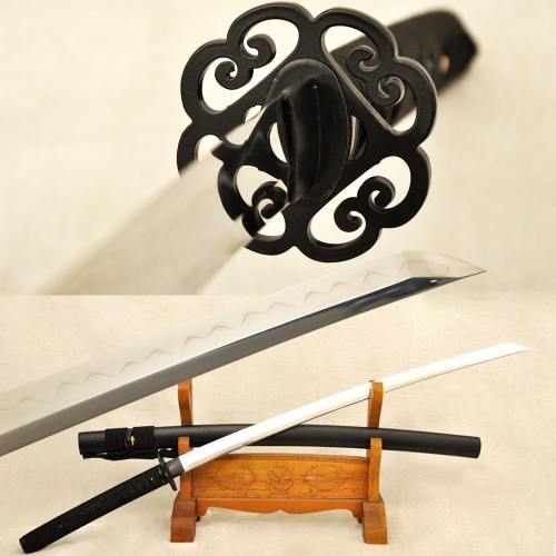 HANDMADE JAPANESE SAMURAI KATANA SWORD 津波の刃 TSUNAMI KATANA CHOJI HAMON