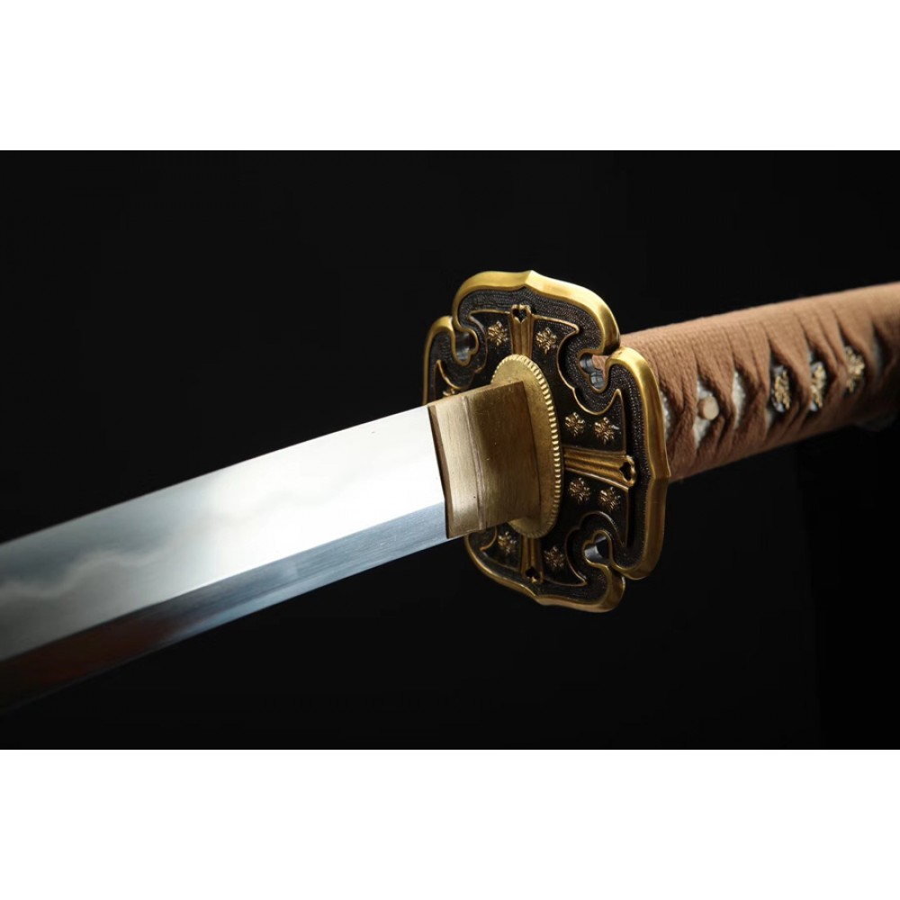Handmade Japanese Tachi Sword with Folded Steel and Hazuya Polish Blade ...