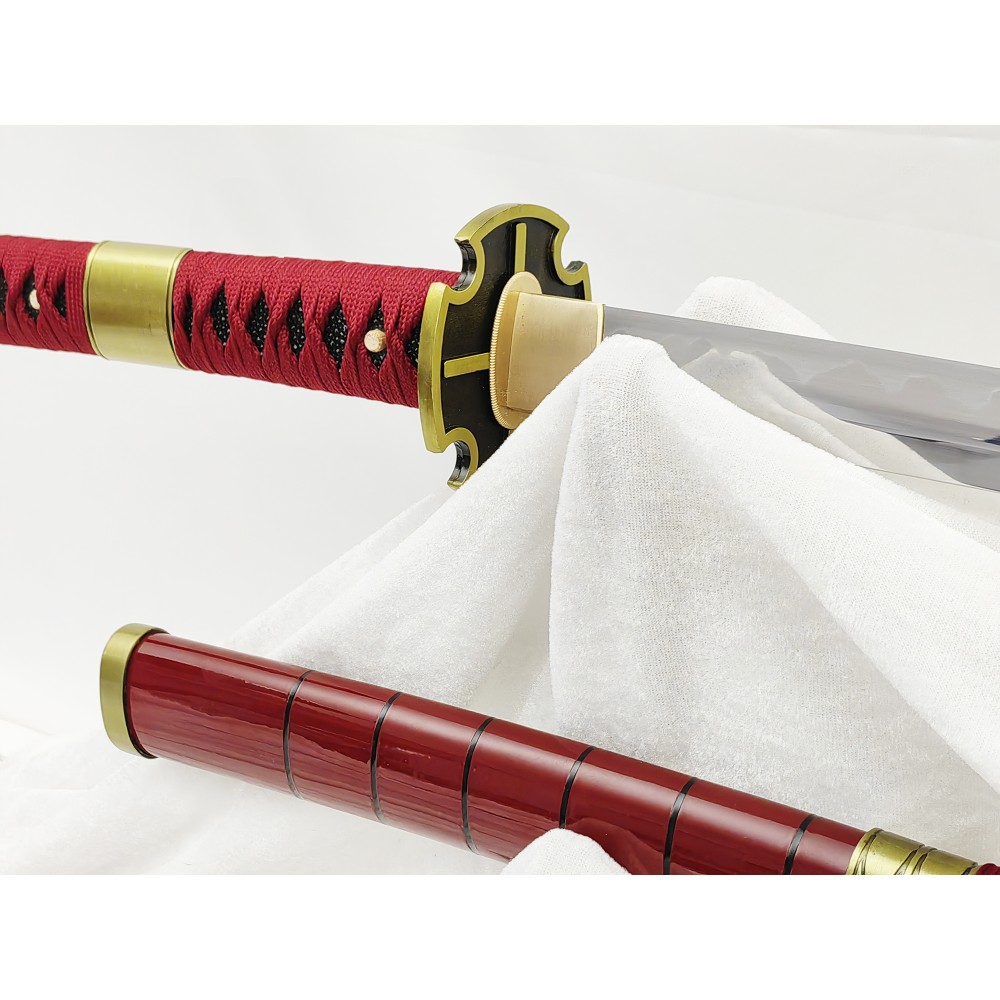 Full Hand Forged Manga Sword One Piece Sandai Kitetsu-Zorro 1095 Steel ...