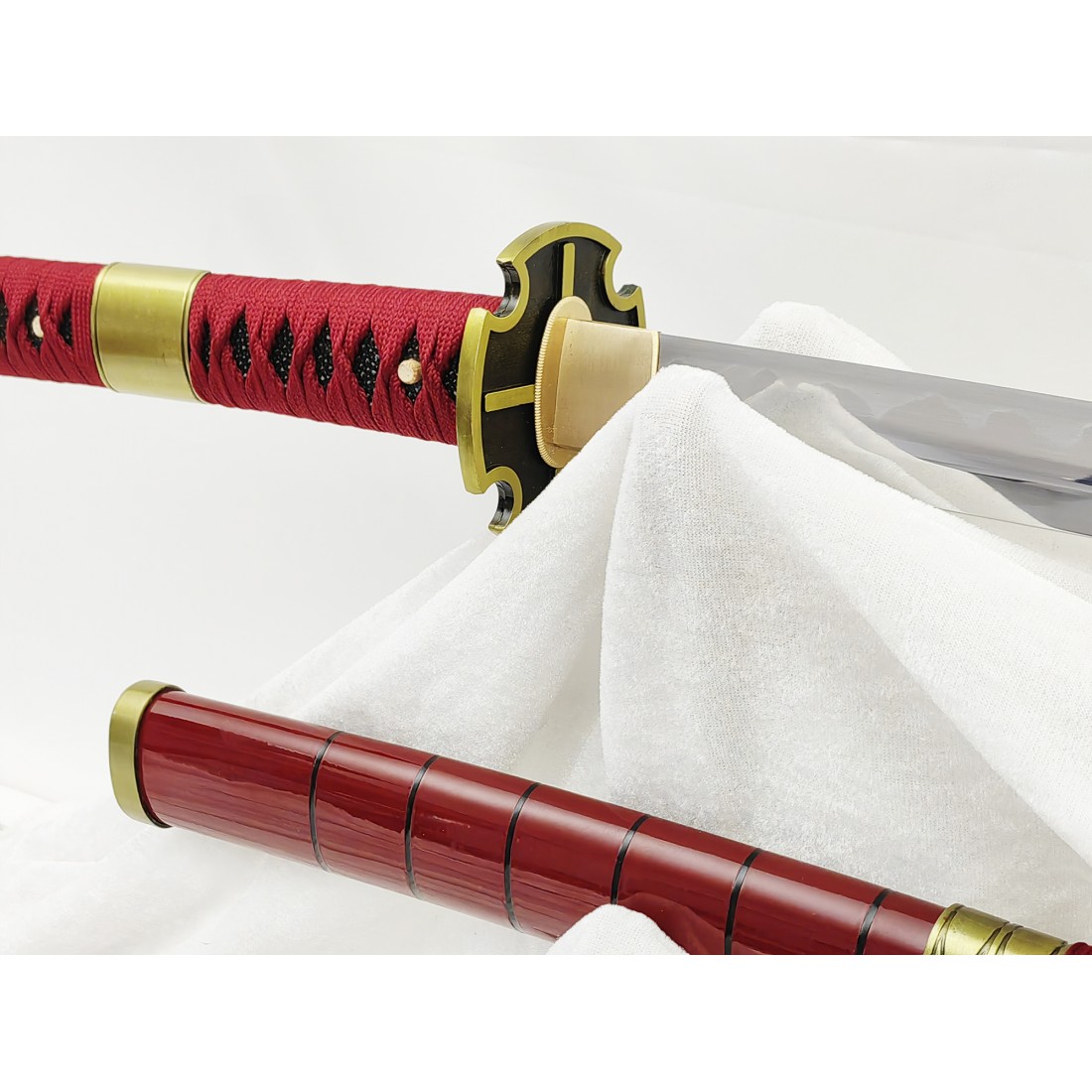 Full Hand Forged Manga Sword One Piece Sandai Kitetsu-Zorro 1095 Steel ...