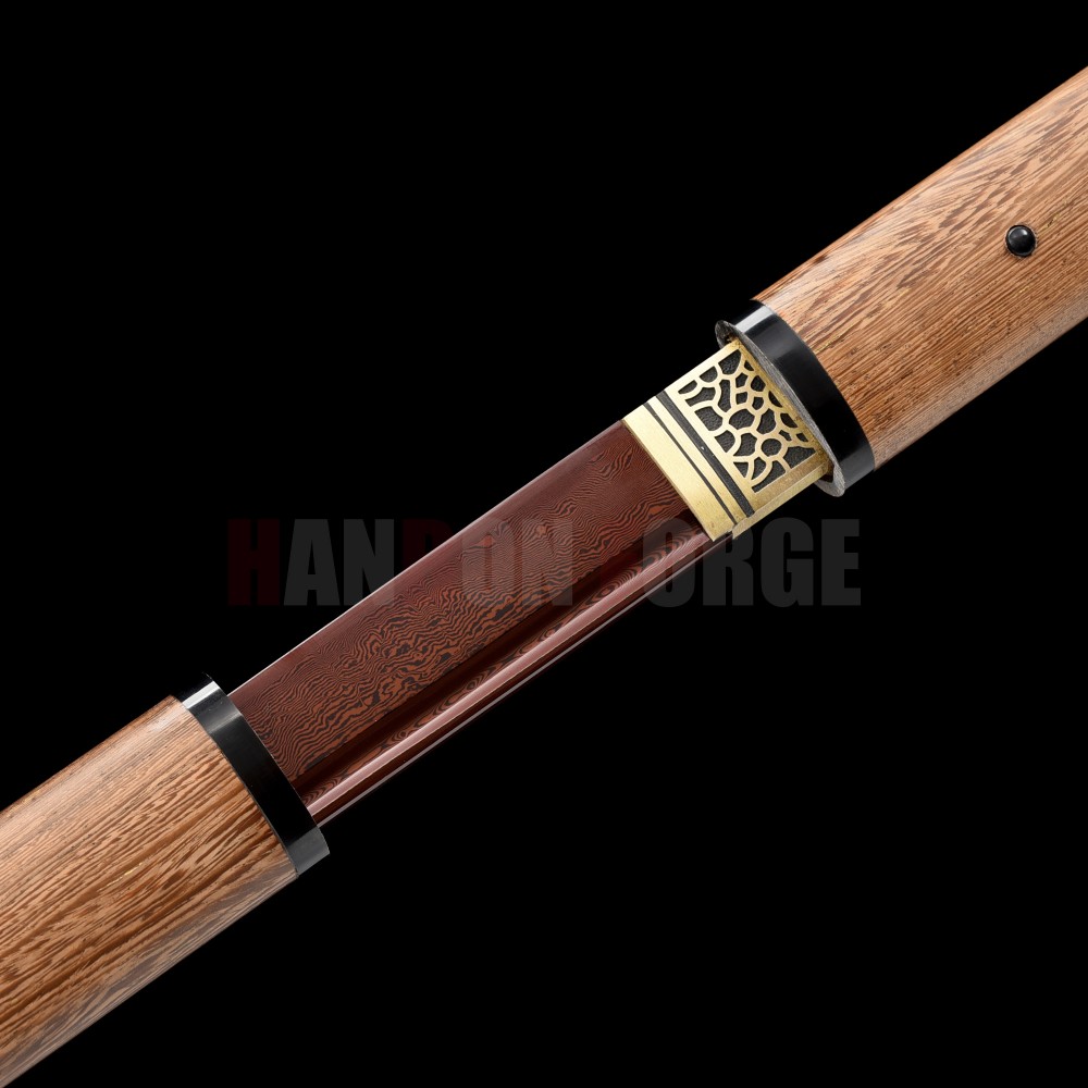 HAND MADE NINJATO SWORD SHIRASAYA RED FOLDED STEEL FULL TANG BLADE ...