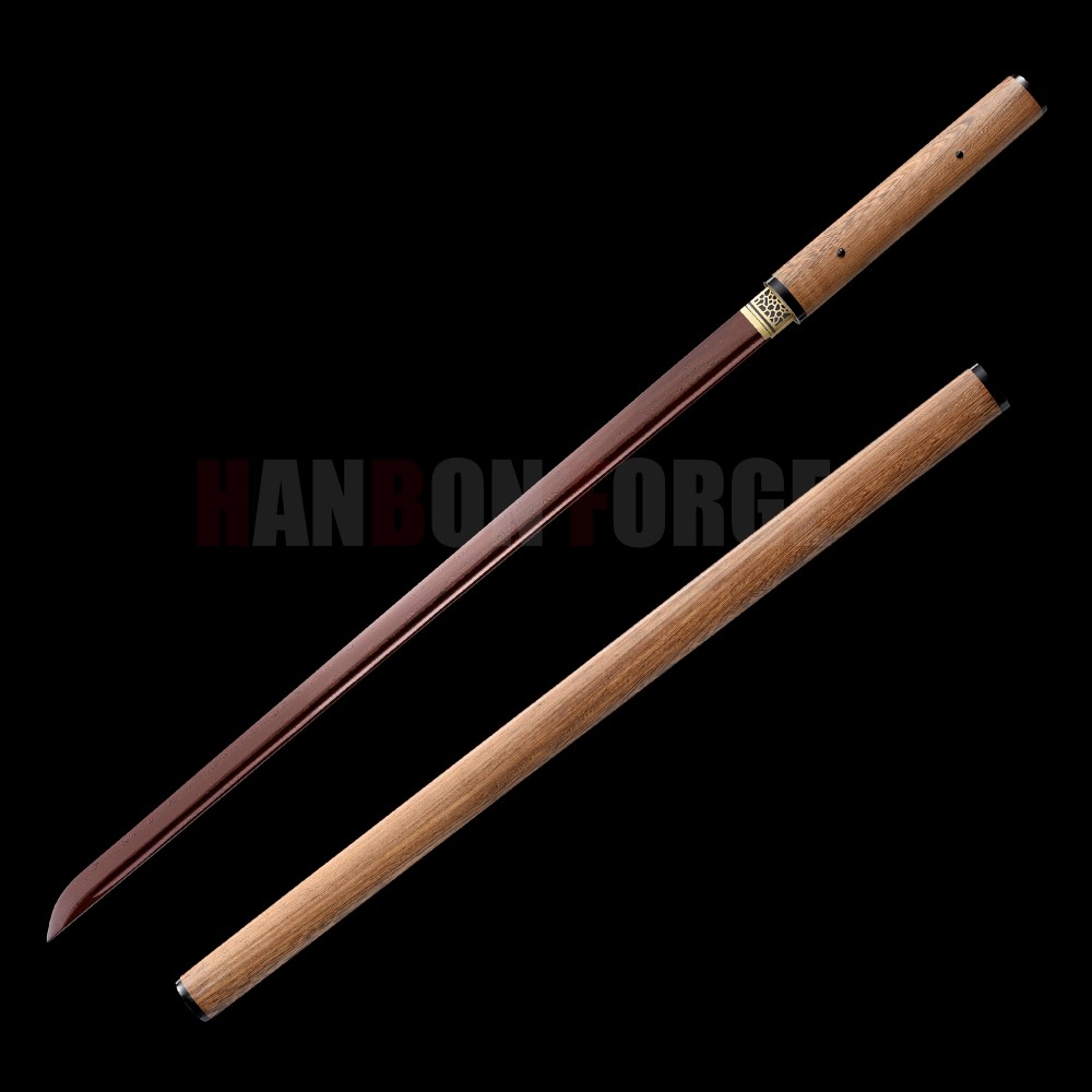 HAND MADE NINJATO SWORD SHIRASAYA RED FOLDED STEEL FULL TANG BLADE ...