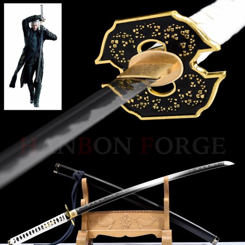 Devil May Cry 5 Vergil Samurai Katana Sword | Real CHOJI HAMON Clay ...