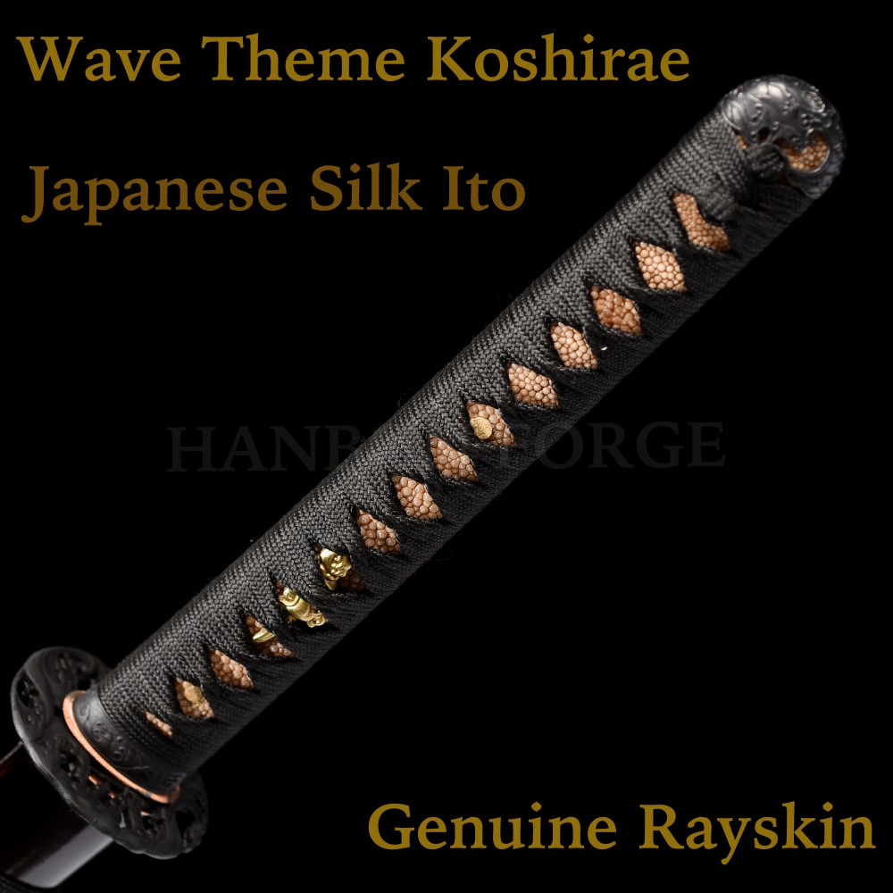 Handmade Japanese Sword Set (Katana, Wakizashi and Tanto) with Choji ...