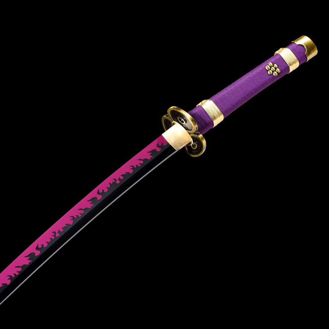 One Piece Zoro Sword – Purple Black Katana Replica | Real T10 Steel ...