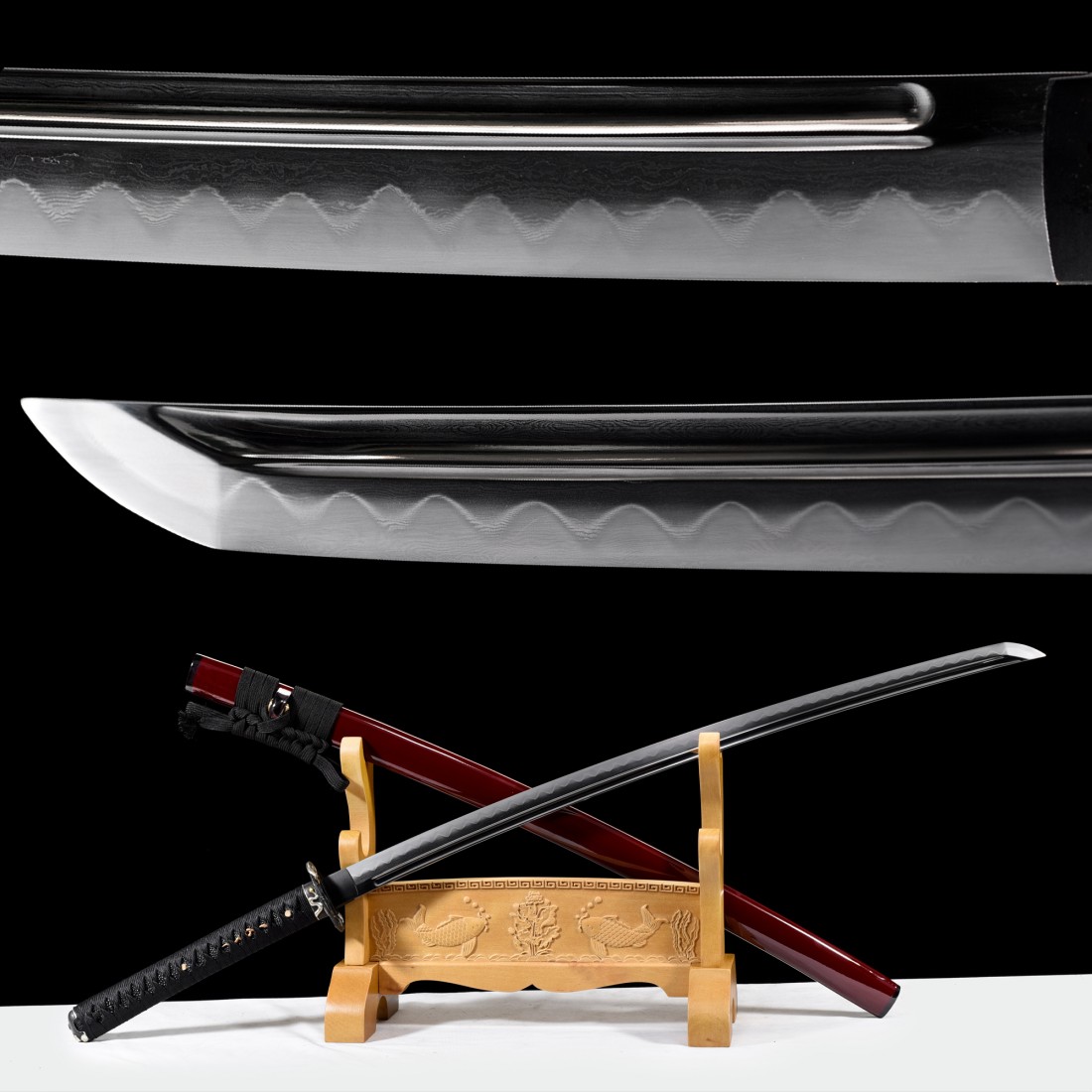 Japanese Katana Sword with Snake Theme Koshirae and Hazuya Polishing Finish