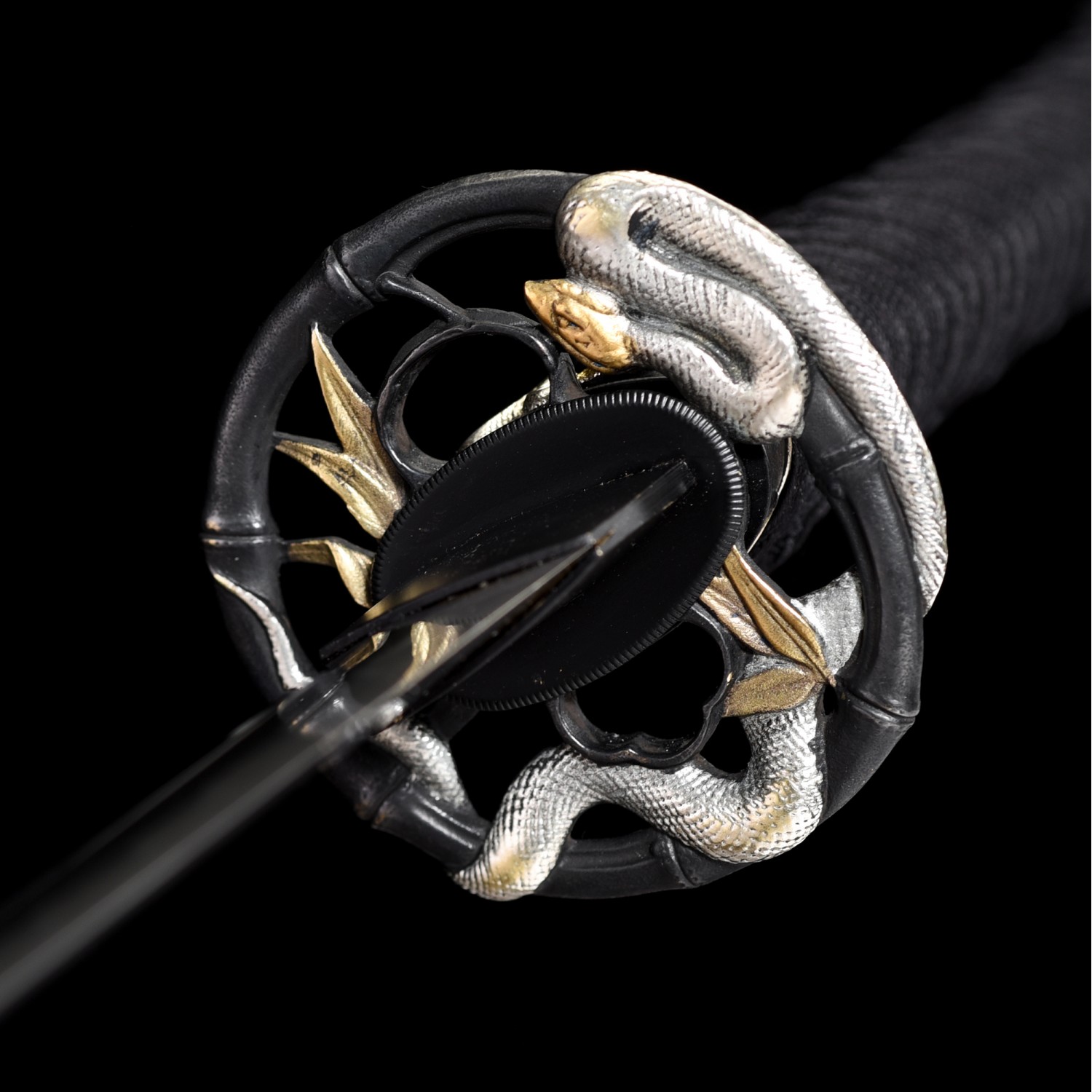Japanese Katana Sword with Snake Theme Koshirae and Hazuya Polishing Finish